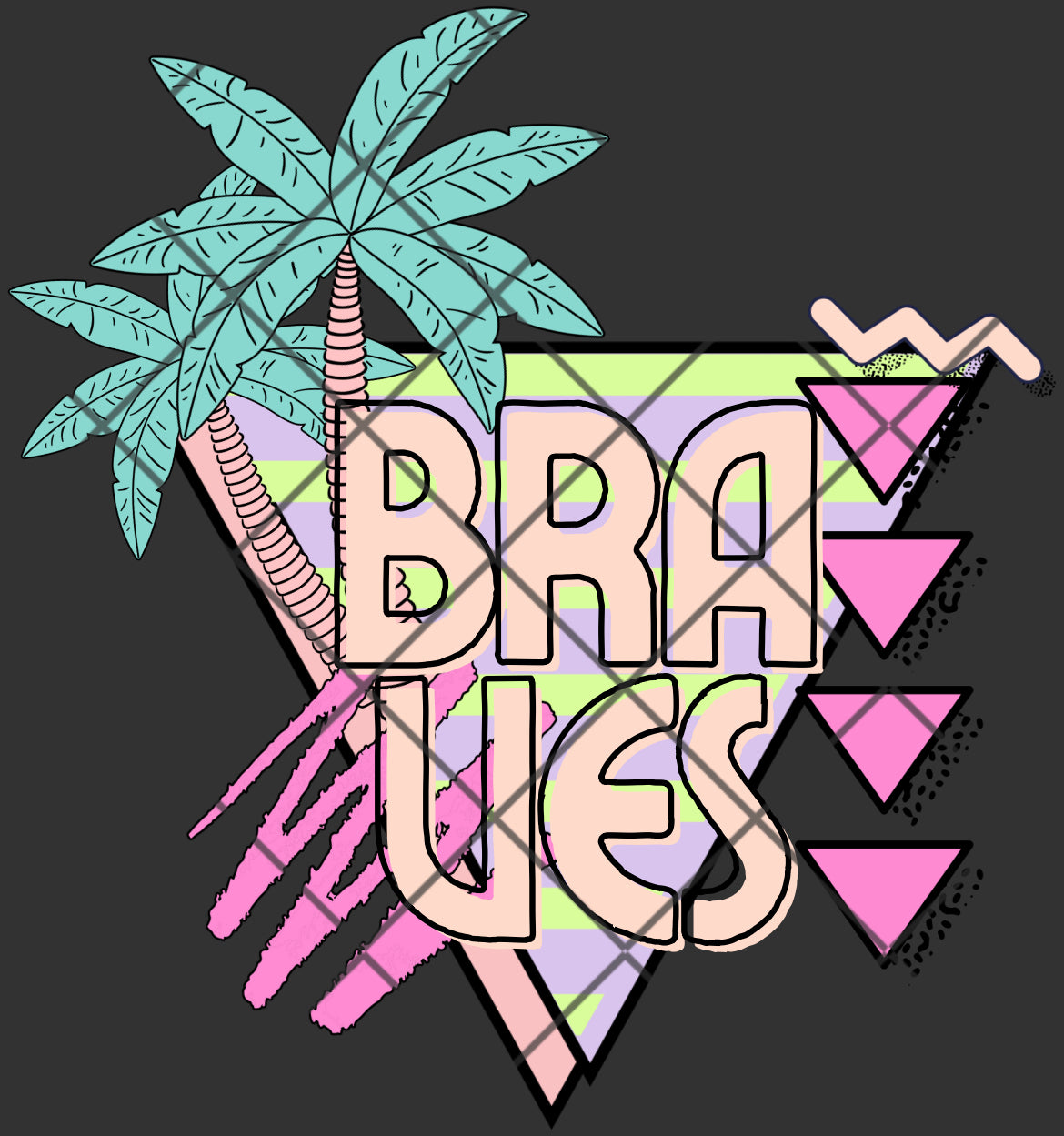 Braves Generic Retro Palm – Three in Bloom LLC